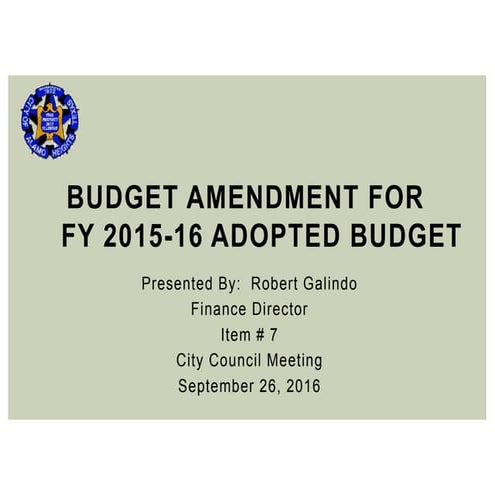 Item #7 budget amendment | PDF