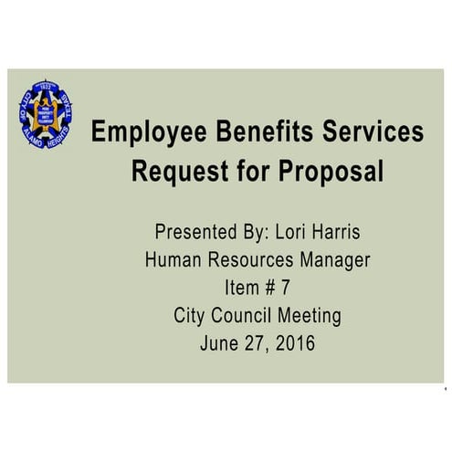 Item #7 Employee Benefits Services | PDF