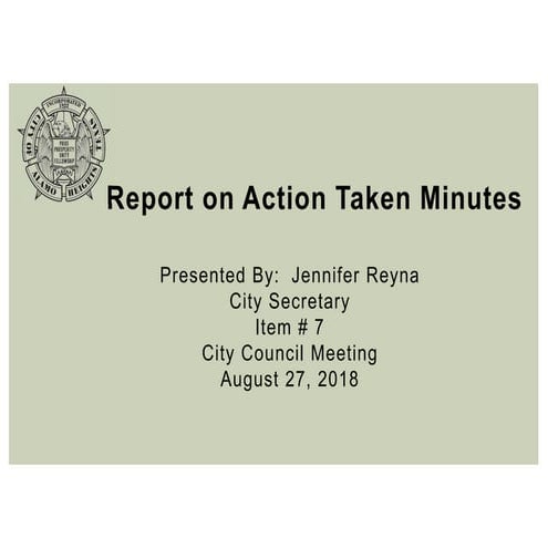 Item #7 ppt Action Taken Minutes | PDF