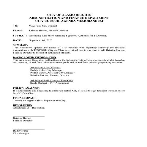 Item # 7 - TEXPOOL Inv. Authorized Rep..pdf