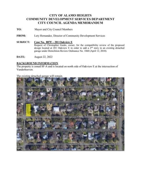 Item # 8 - PPT 201 Oakview E (Compatibility Review) | PDF