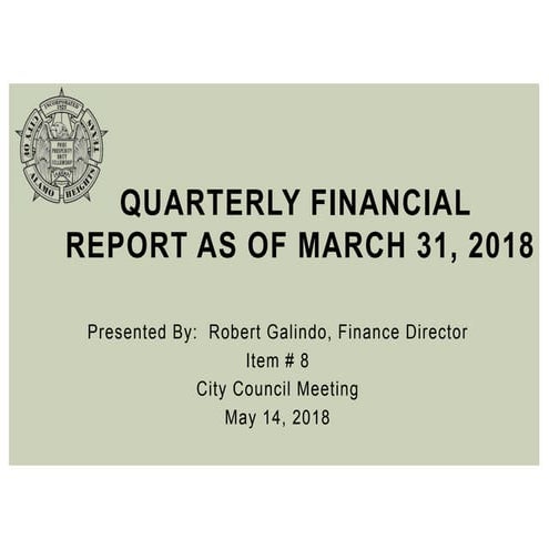 Item #8 ppt 2nd Quarter Financial | PPT
