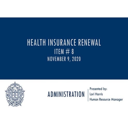 Item # 8 - PPT Insurance Renewals | PDF