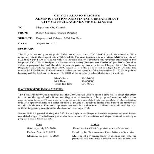 PPT Item # 10 -- Proposed 2025 Tax Rate | PDF