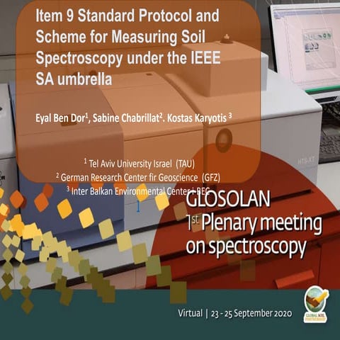 Item 9 Standard Protocol and Scheme for Measuring Soil Spectroscopy ...