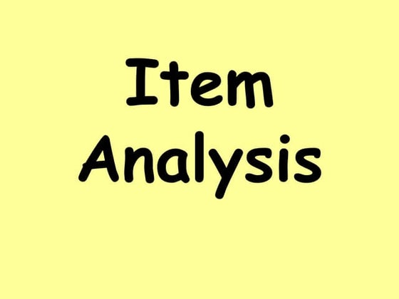 ITEM ANALYSIS -ITEM DIFFICULTY AND DISCRIMINATION INDEX.pptx