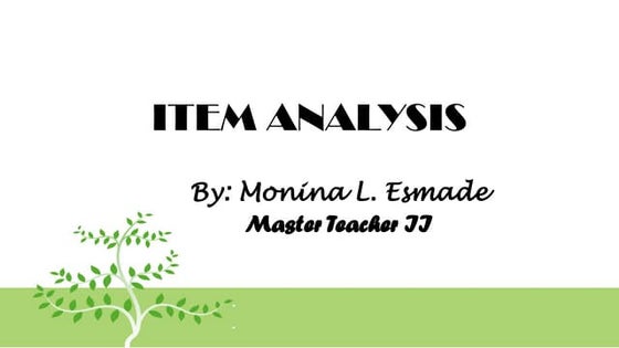Item Analysis | PPTX
