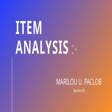 ITEM ANALYSIS PREPARATION MADE EASY PPT.pptx