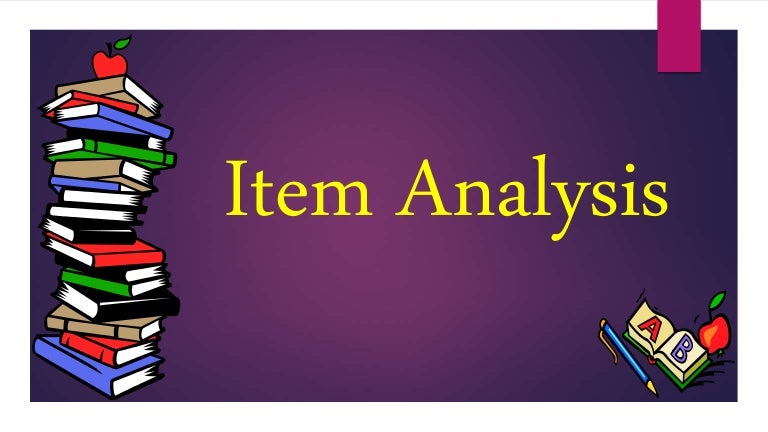 Item analysis presentation