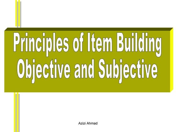 Table of specification | PPT