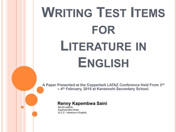 Item writing | DOCX | Standardized Testing | Educational Assessment