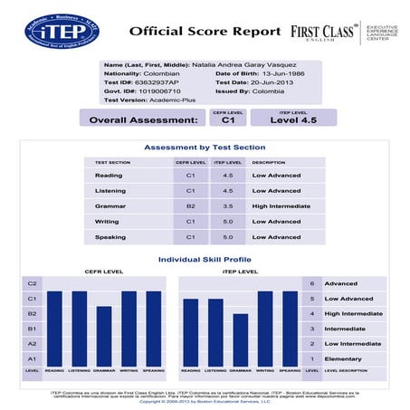 Itep score | PDF