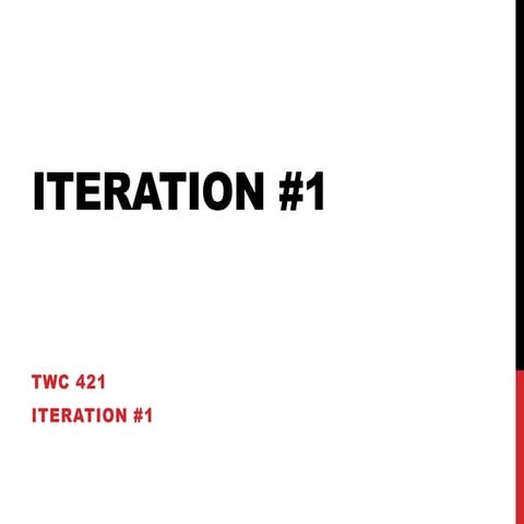 Iteration #1 | PPTX