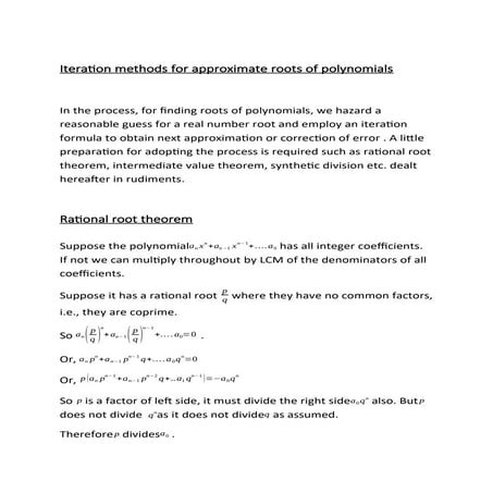 iteration methods for numerical solution of polynomials.docx