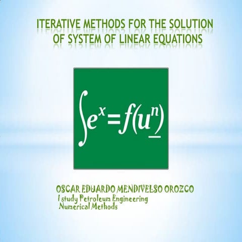 Iterative Methods For The Solution Pptx Programming Languages Computing
