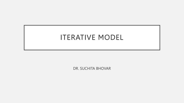 Iterative Model In Software Engineeringpptx