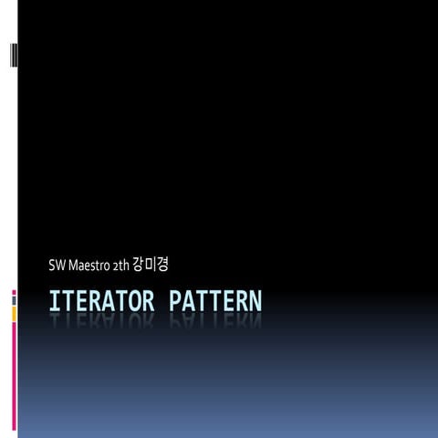 Iterator pattern | PPT