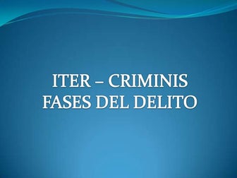 Iter criminis | PDF