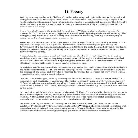 Personal Response Essay Examples | PDF