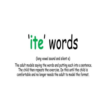 'ite' Words | PPTX