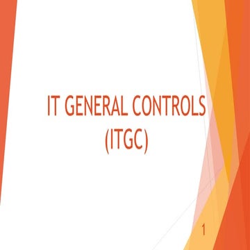 ITGC Controls Explained | PPT