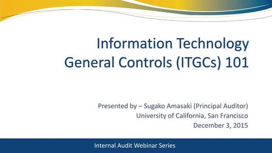 IT General Controls | PPTX
