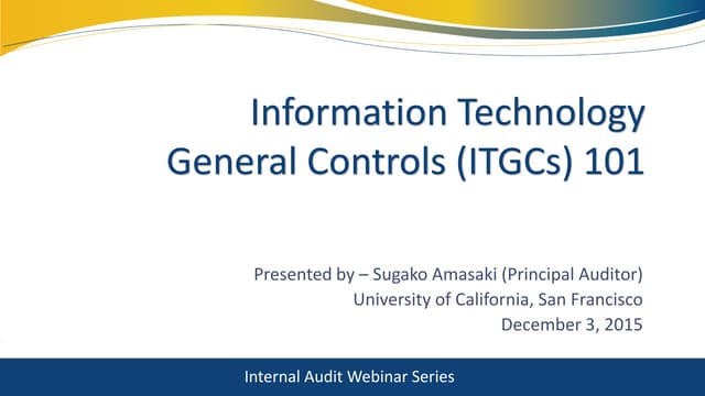 IT General Controls (ITGC) - A Brief Overview | PDF