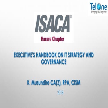Executive's Handbook on IT Strategy and Governance | PPT