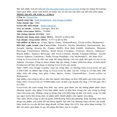 Đối thủ cạnh tranh của Coca Cola.docx