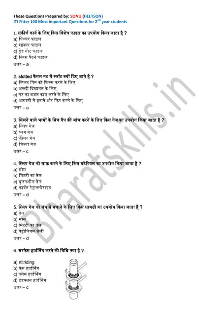 Plumber ITI Pipe and Fitting Question Bank | PDF