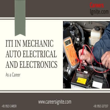 ITI in Mechanic Auto Electrical and Electronics Courses, Colleges ...