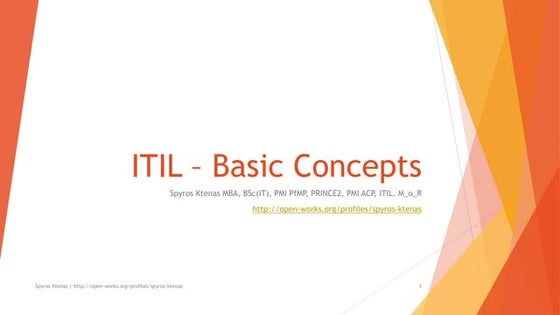 ITIL 4 service value chain data flows (input and outputs) | PPT
