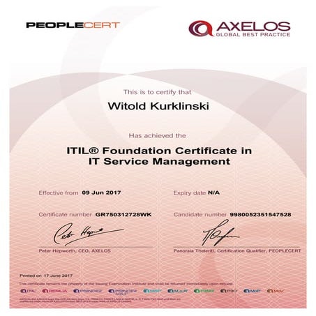 ITIL® V3 2011 Certification | PDF
