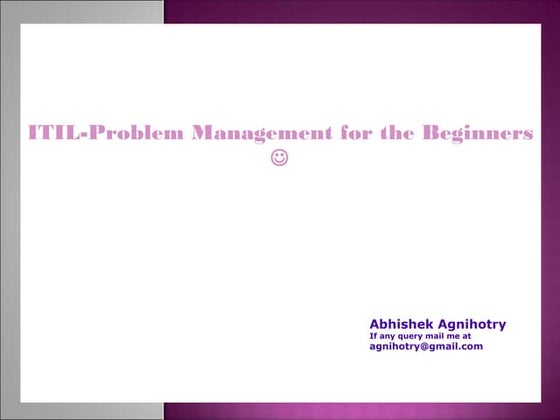 Problem Management Overview | PPT