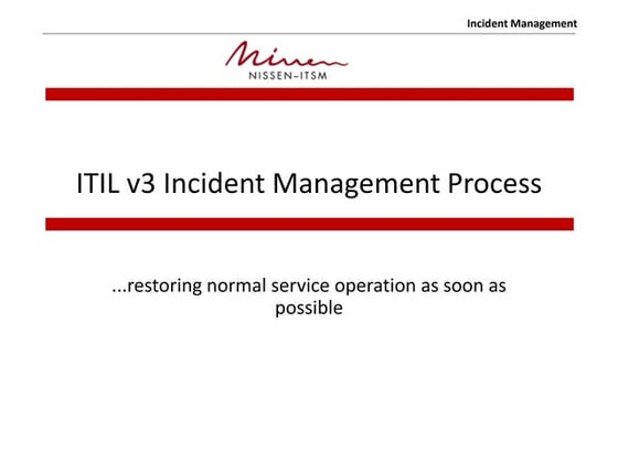 Incident Management Powerpoint Presentation Slides | PPT