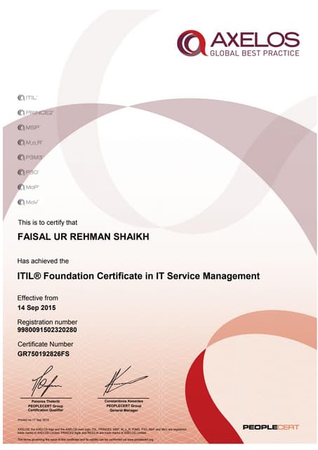 ITIL OSA e-Cert | PDF
