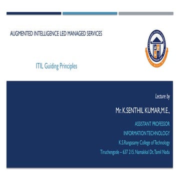 ITIL Guiding Principles for KSR Students | PPTX