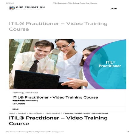 ITIL® Practitioner – Video Training Course | PDF