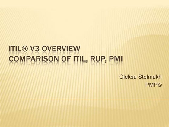 Itil v3 versus itil v2 overview | PPT | Cloud Computing | Internet