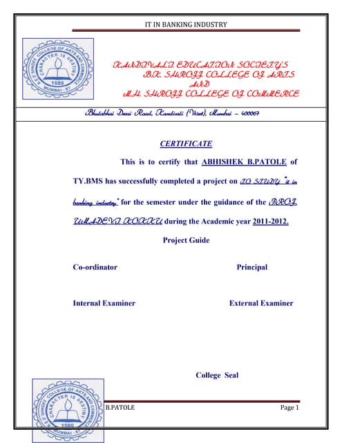 Evolution of banking technology | PPT