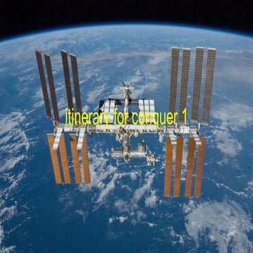 Itinerary for conquer 1 joshua mc namara | PPTX