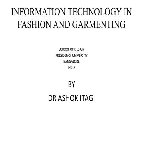 It in fashion and garment tech 26-5-2021 | PPTX