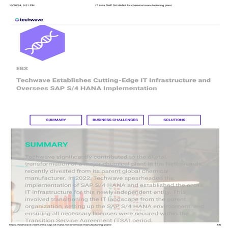 IT Infra SAP S4 HANA for chemical manufacturing plant.pdf