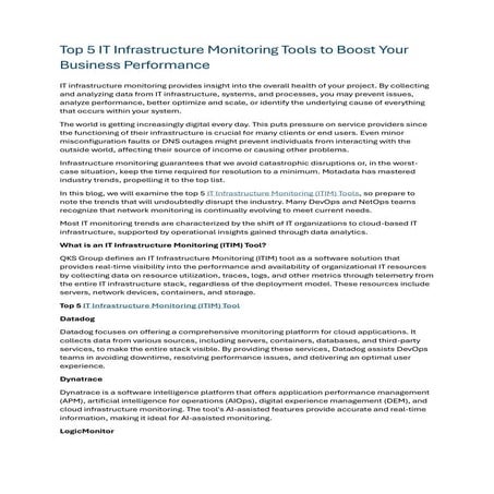 Top 5 IT Infrastructure Monitoring Tools to Boost Your Business ...