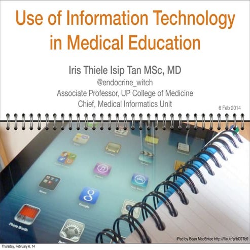 Use of Information Technology in Medical Education | PPT