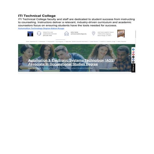ITI Technical College.docx focus on ensuring students have the tools ...