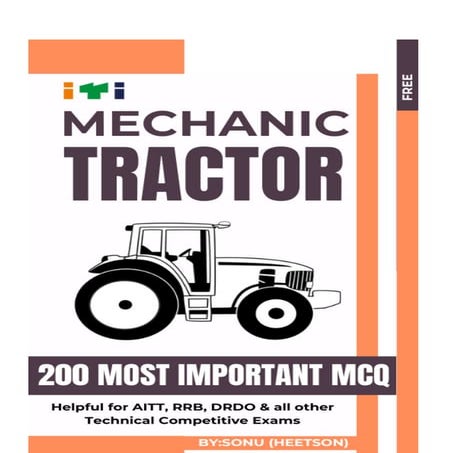 ITI Tractor Mechanic Question Paper MCQ E-Book PDF Free Download | PDF