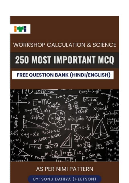 ITI Engineering Drawing Question Answer MCQ | PDF