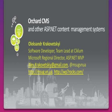 Oleksandr Krakovetskyi - Orchard CMS | PPT