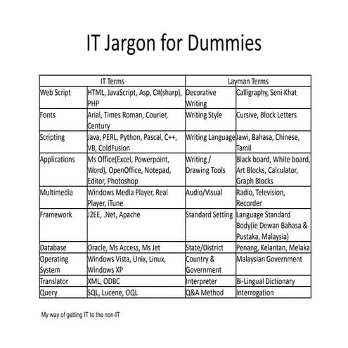 IT Jargon for Dummies | PDF